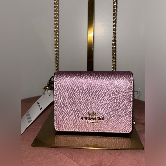 Coach | Bags | Nwt Coach Metallic Mini Wallet With Chain | Poshmark